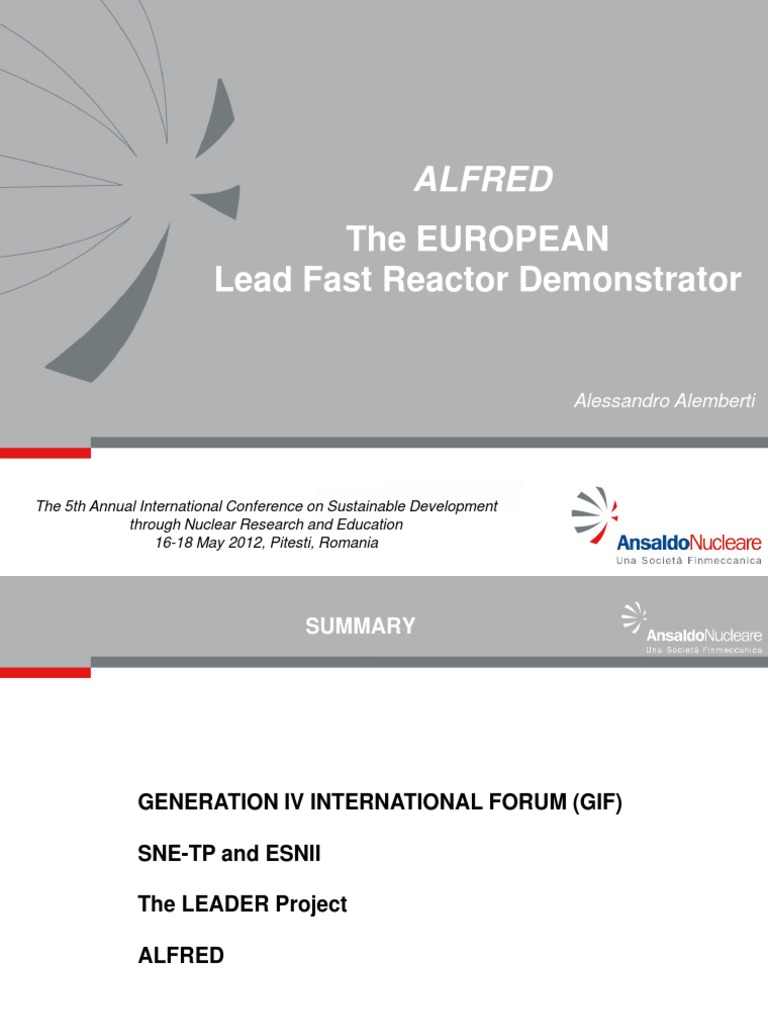 The EUROPEAN Lead Fast Reactor Demonstrator PDF | PDF | Nuclear Reactor ...