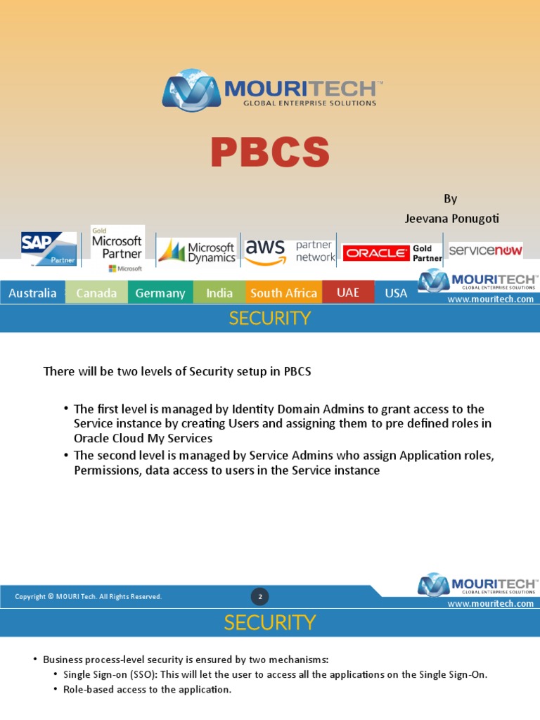 Security Features in PBCS | PDF | Cloud Computing | Copyright