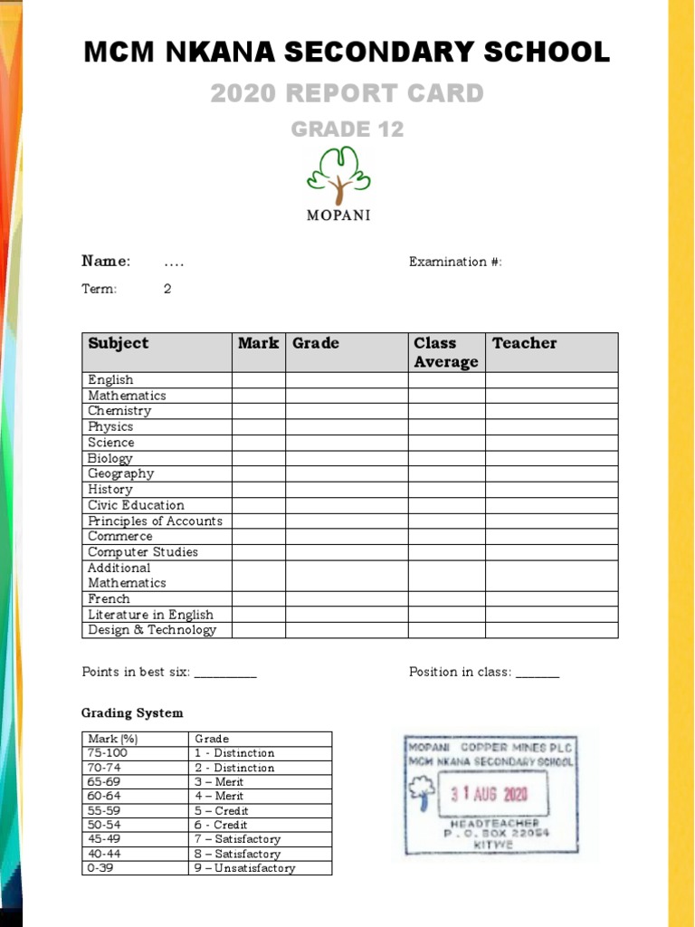 Grade 12 Progress | PDF
