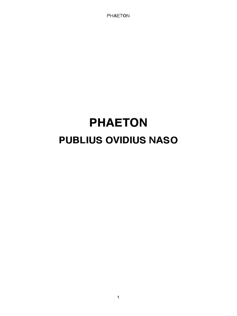 Phaeton | PDF