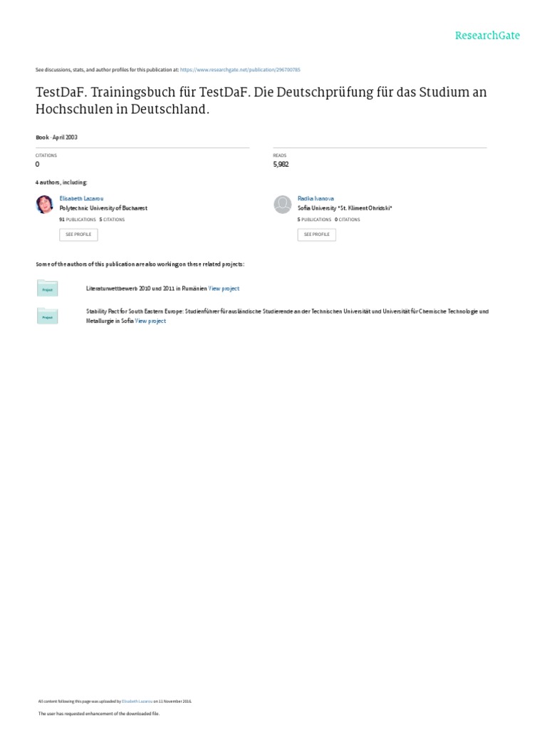 TestDaF Prep for German University | PDF