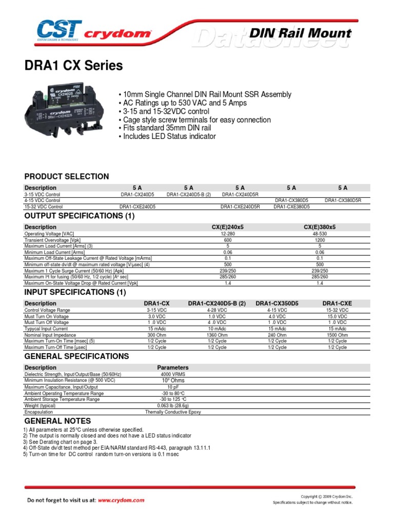 DRA1 CX Series: Product Selection | PDF | Relay | Electrical Equipment