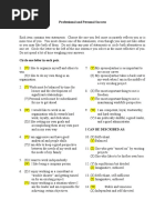 Career Success Map Questionnaire | PDF