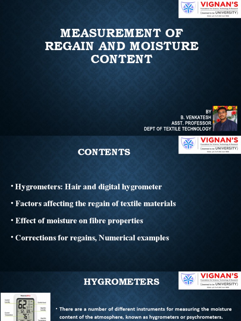 Measurement of Humidity | PDF | Humidity | Physical Quantities