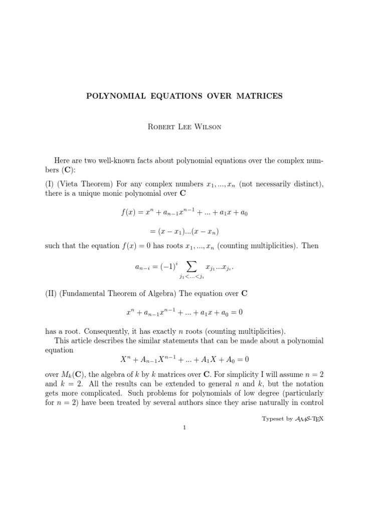 Polynomial - Equations 1 | PDF | Teaching Methods & Materials