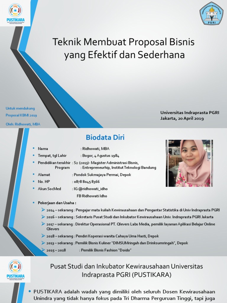 Teknik Proposal Bisnis Efektif KBMI | PDF