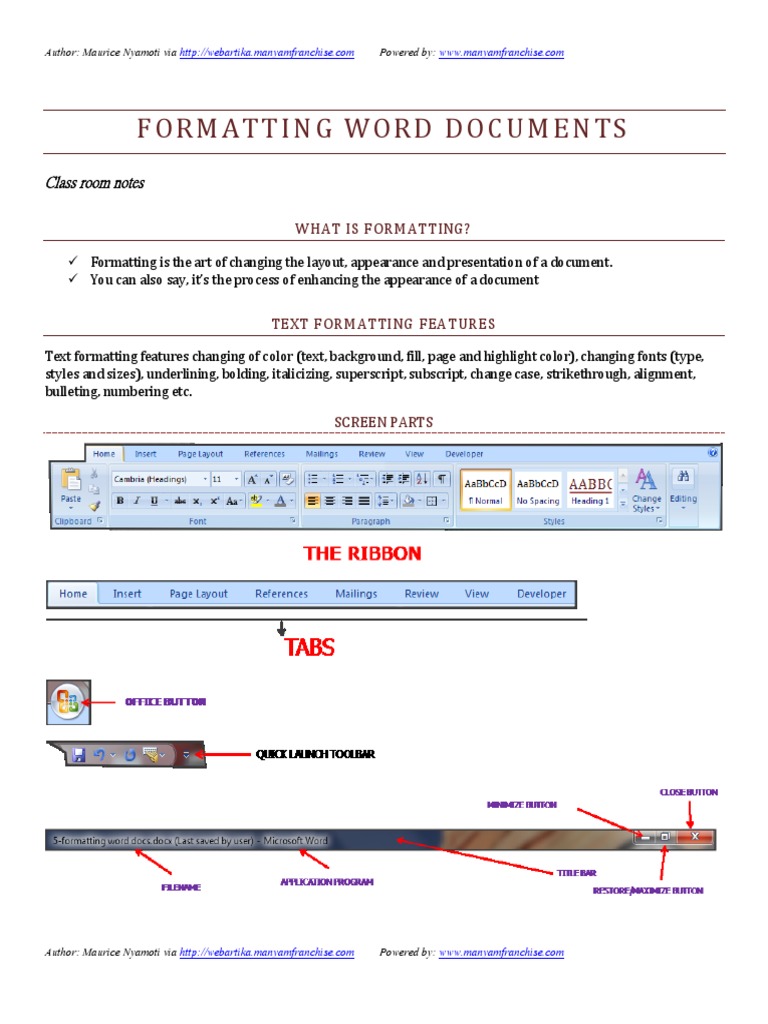 5 Formatting Word Docs PDF | PDF | Premier League Clubs | Written ...
