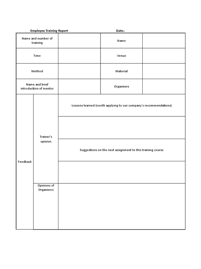 Employee Training Report | PDF