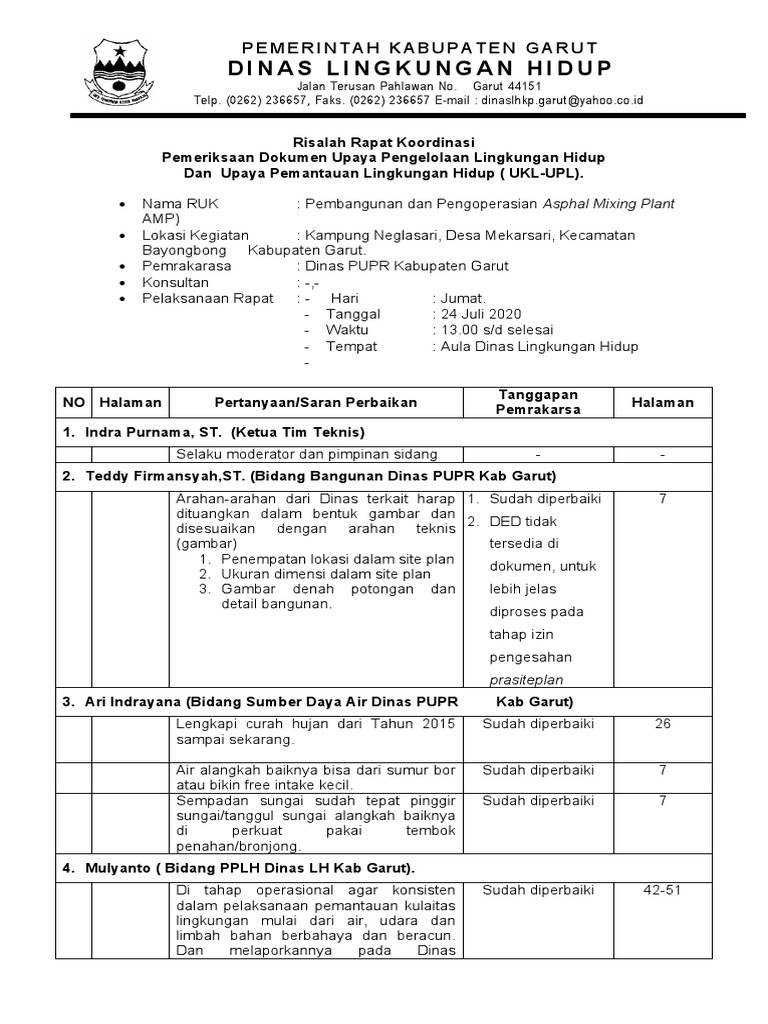 Notulen Pembahasan AMP | PDF