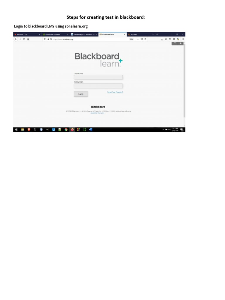 Blackboard Test Creation Guide | PDF | Career & Growth