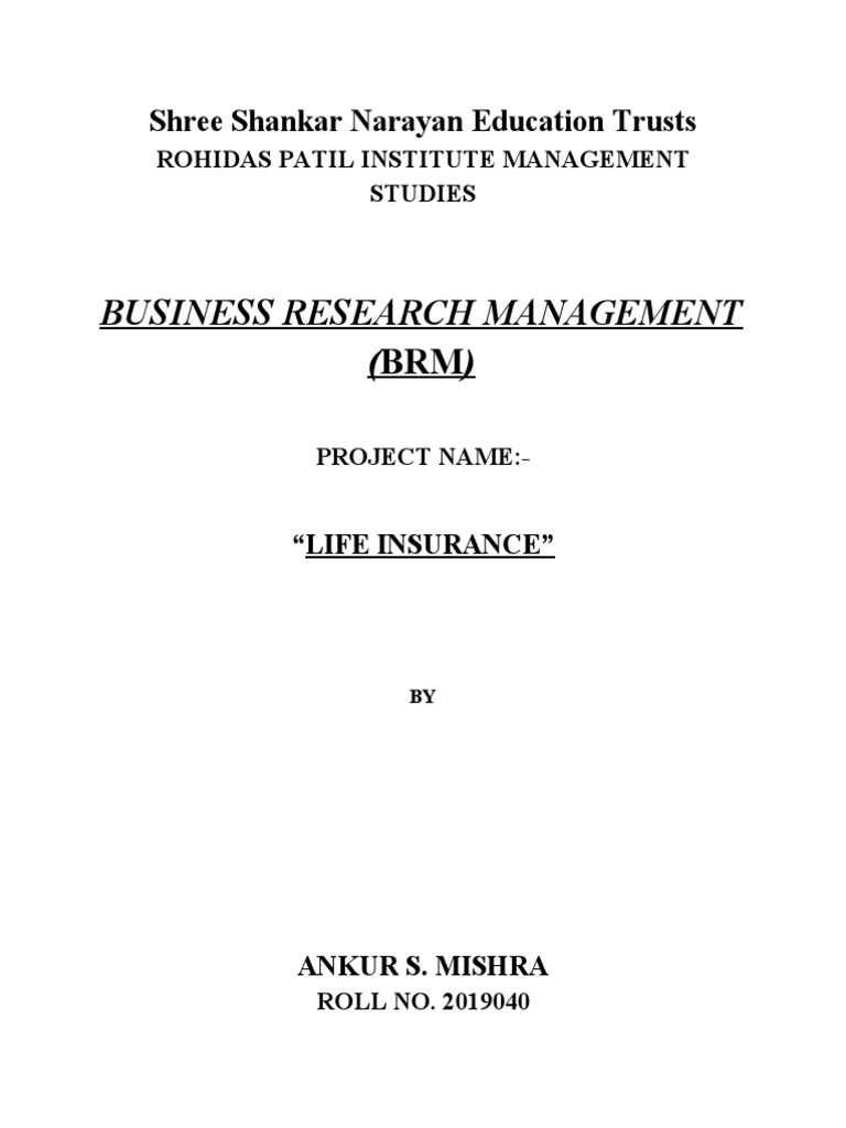 Business Research Methodology | PDF | Life Insurance | Insurance