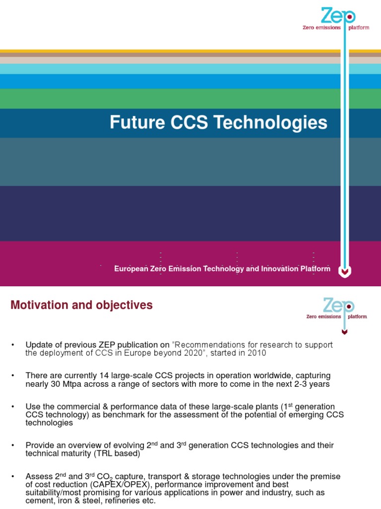 Future CCS Technologies: European Zero Emission Technology and ...