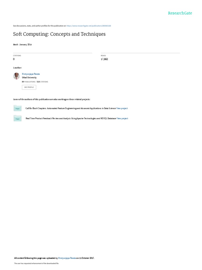 Soft Computing: Concepts and Techniques: January 2014 | PDF | Artificial Intelligence ...