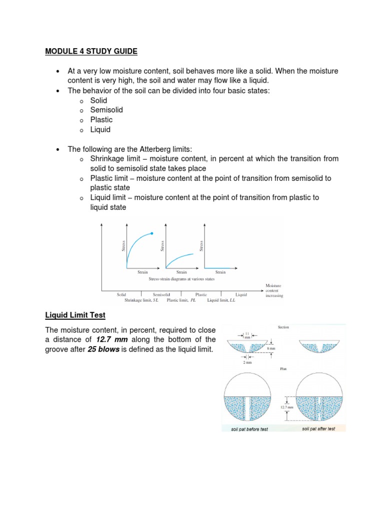 Module 4 Study Guide | PDF | Soil Mechanics | Civil Engineering