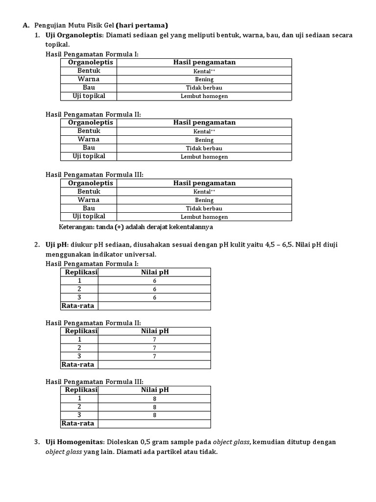 Data Simulasi Praktikum Gel KLPK 3 | PDF