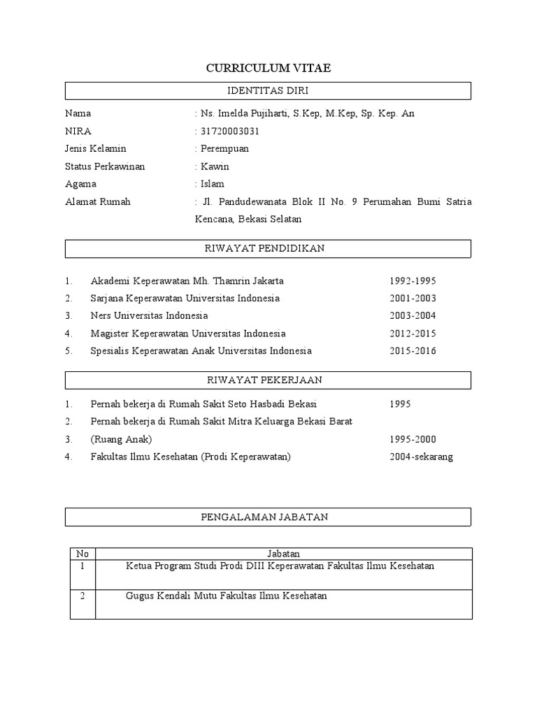 CV Pembicara III | PDF