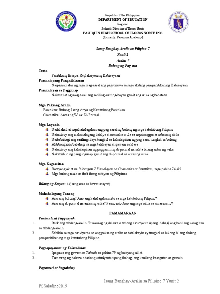 Grade 7 Lesson Plan | PDF