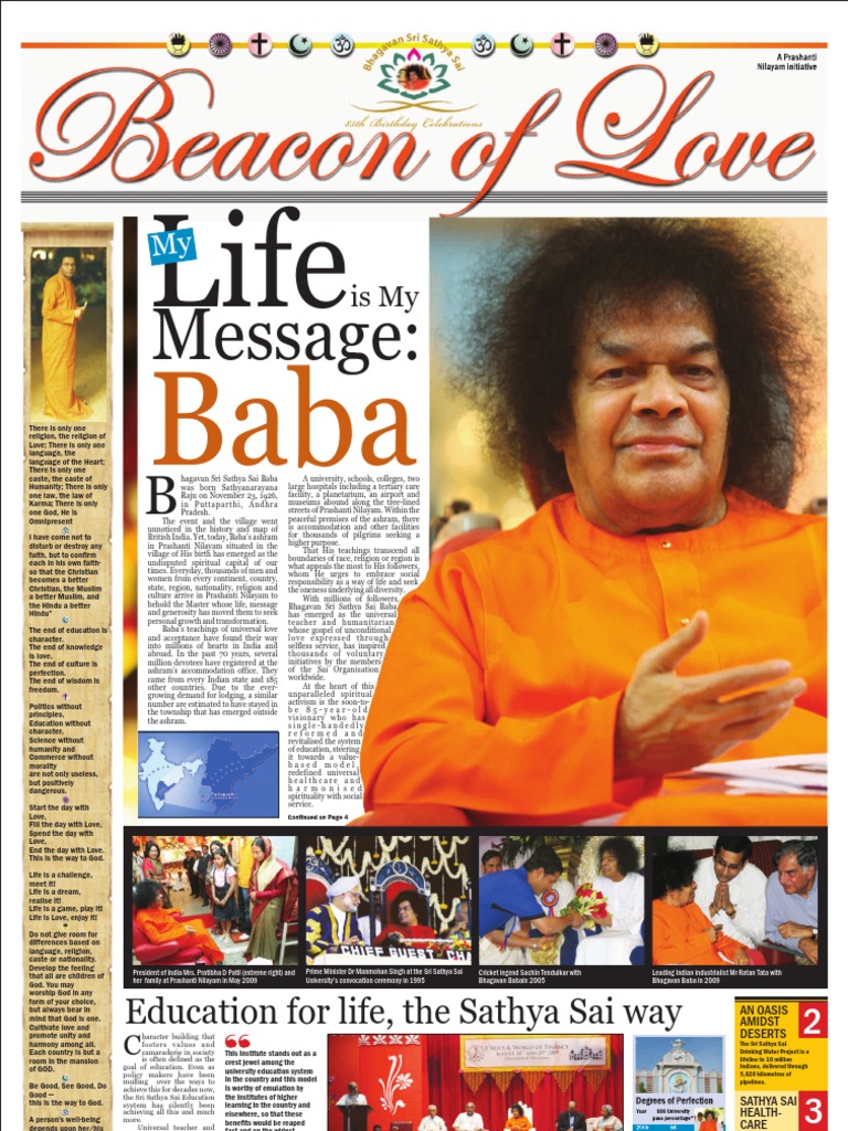 Life and Message of Sri Sathya Sai Baba | PDF
