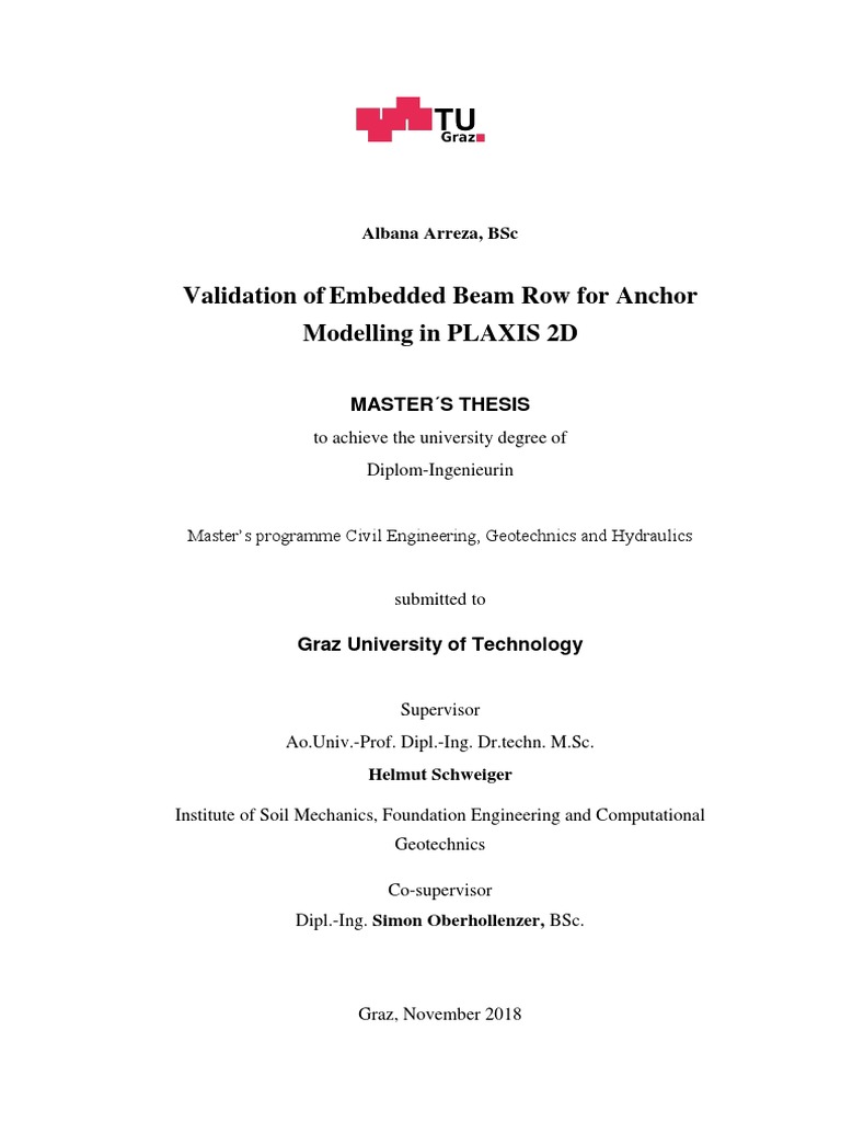 Validation of Embedded Beam Rock in Plaxis | PDF | Strength Of ...