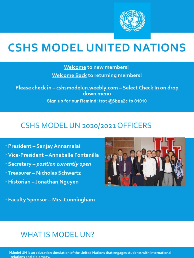 CSHS MUN Agenda and Info 9 - 28 - 2020 | PDF | International Relations ...