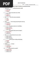 Past Time Words: Grammar Worksheet | PDF | Language Mechanics | Grammar