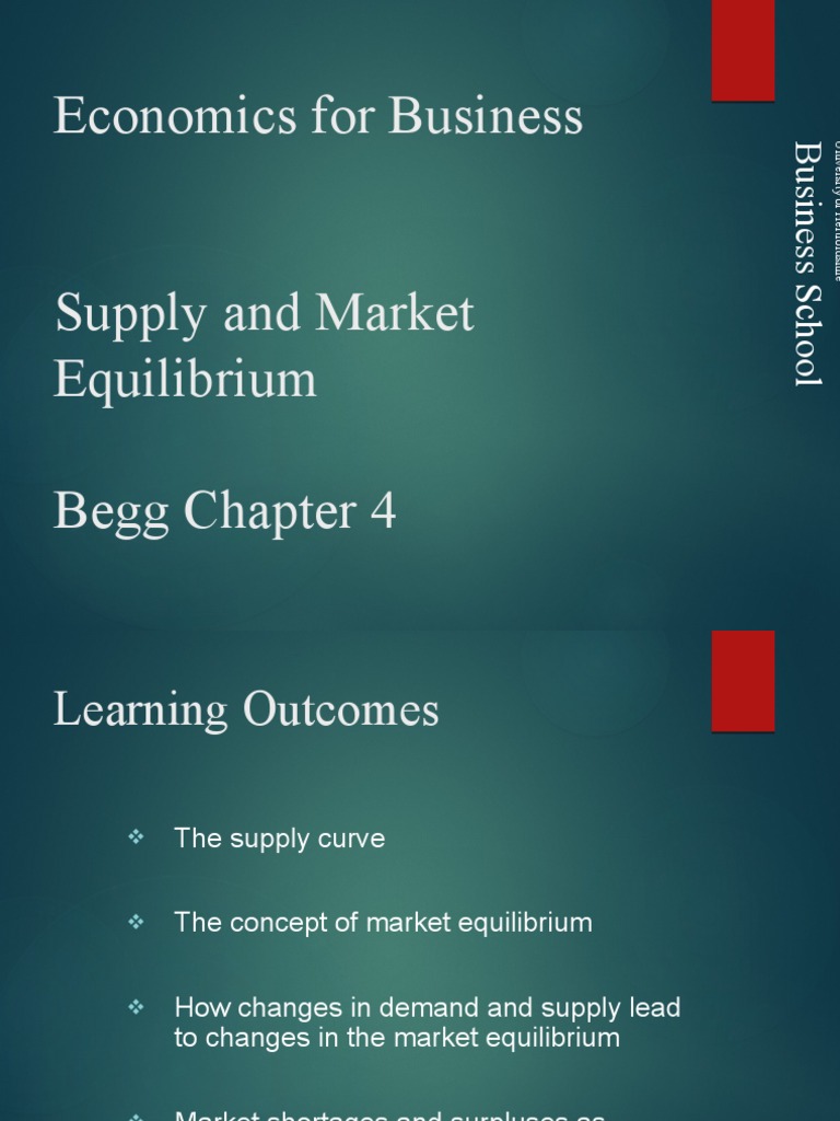 Understanding Supply and Market Equilibrium | PDF | Economic ...