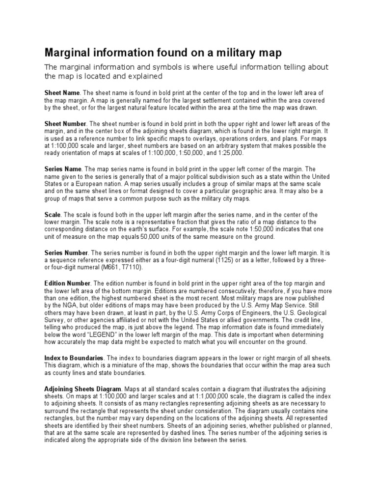 Understanding Map Margins: An Explanation of the Key Information Found ...