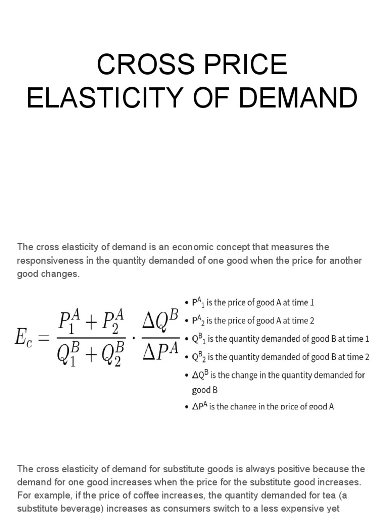 Cross Elasticity Of Demand What Is Cross Elasticity Of Demand?