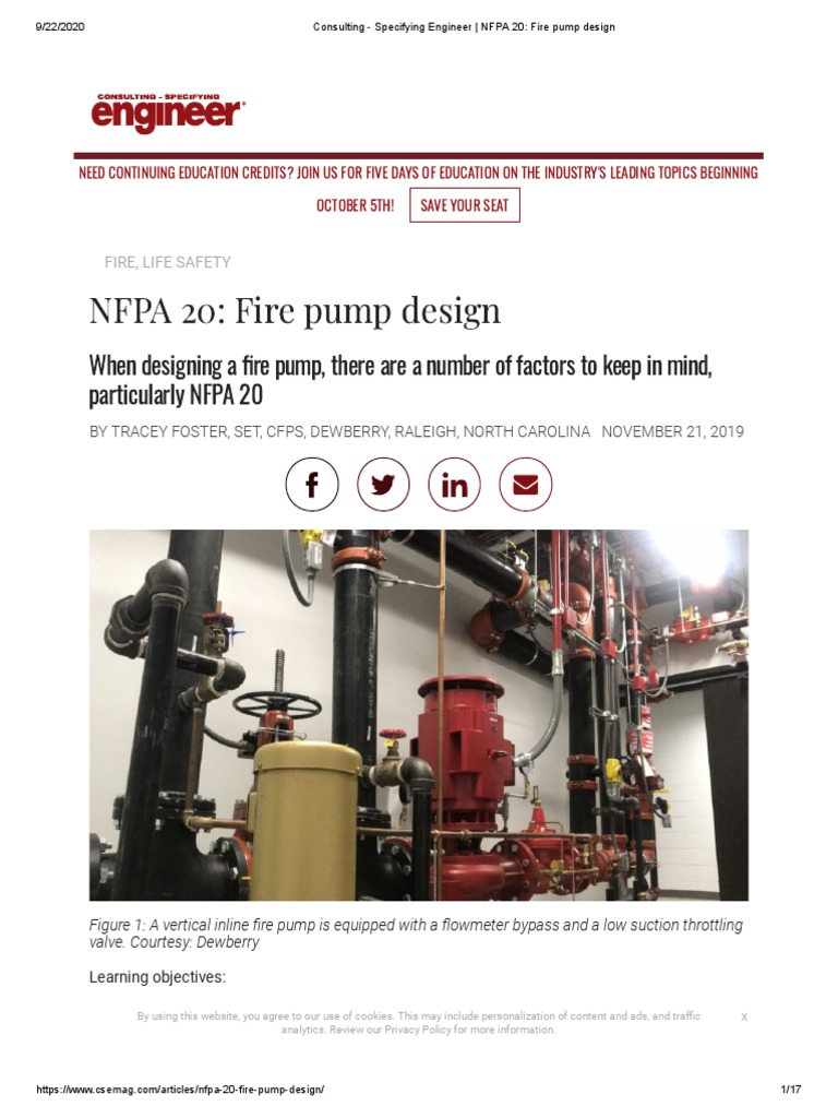 Consulting - Specifying Engineer - NFPA 20 - Fire Pump Design PDF | PDF ...