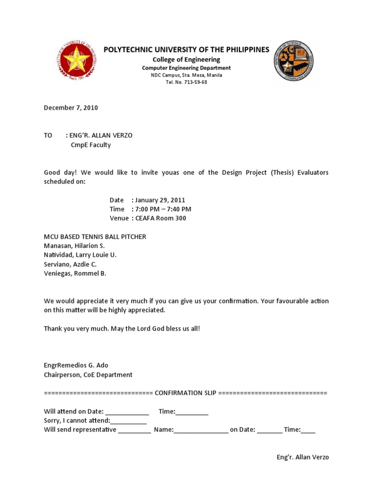 Letter2 Invitation Thesis | PDF