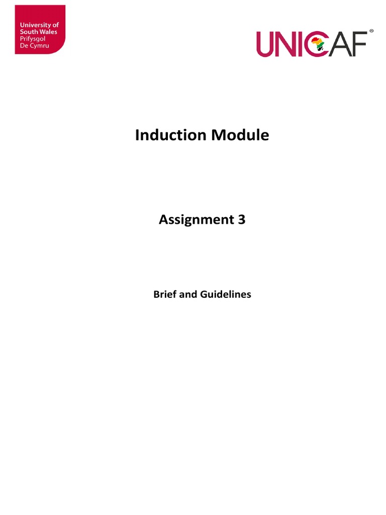 Induction Module: Assignment 3 | PDF | Plagiarism | Educational Technology