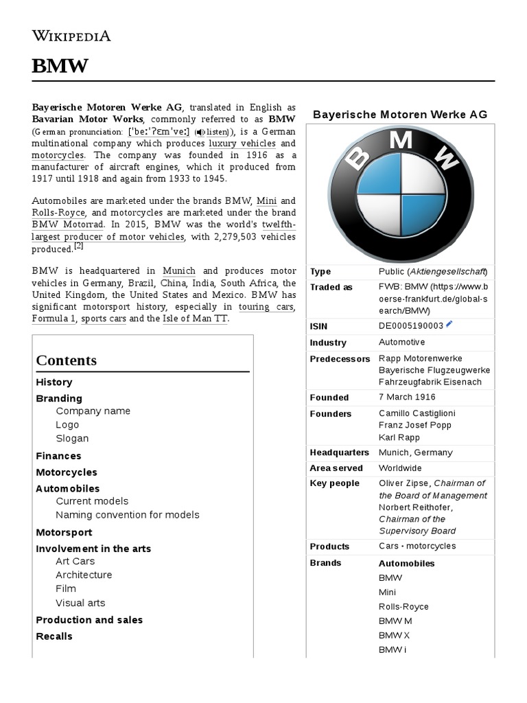 BMW PDF | PDF | Bmw | Luxury Vehicles