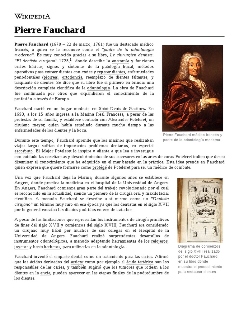 Pierre Fauchard | PDF | Medicina CLINICA | Odontología