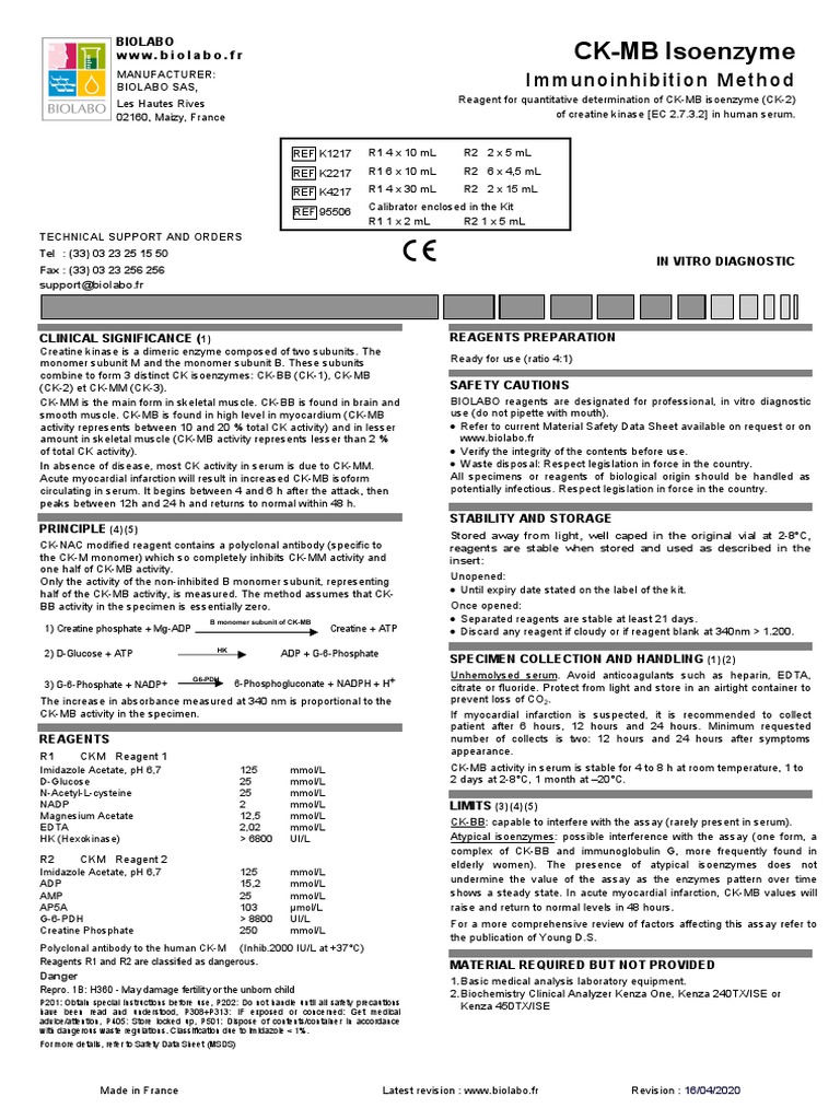 CKMB | PDF | Clinical Medicine | Medical Specialties