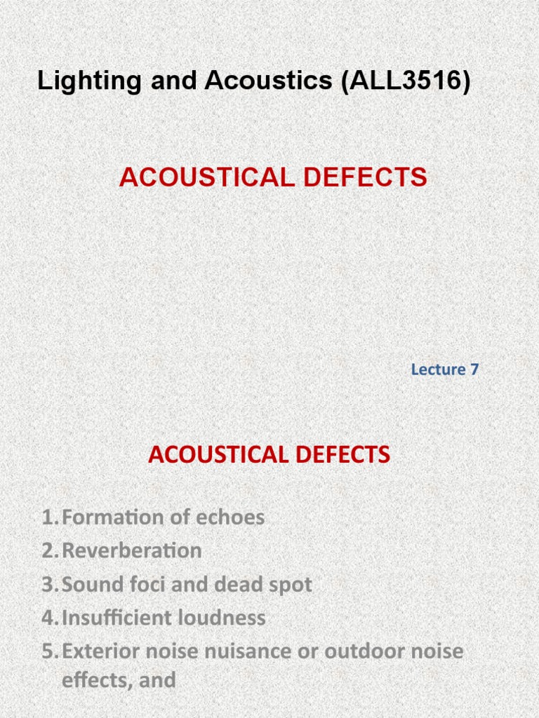 Understanding Acoustical Defects | PDF | Oscillation | Materials Science