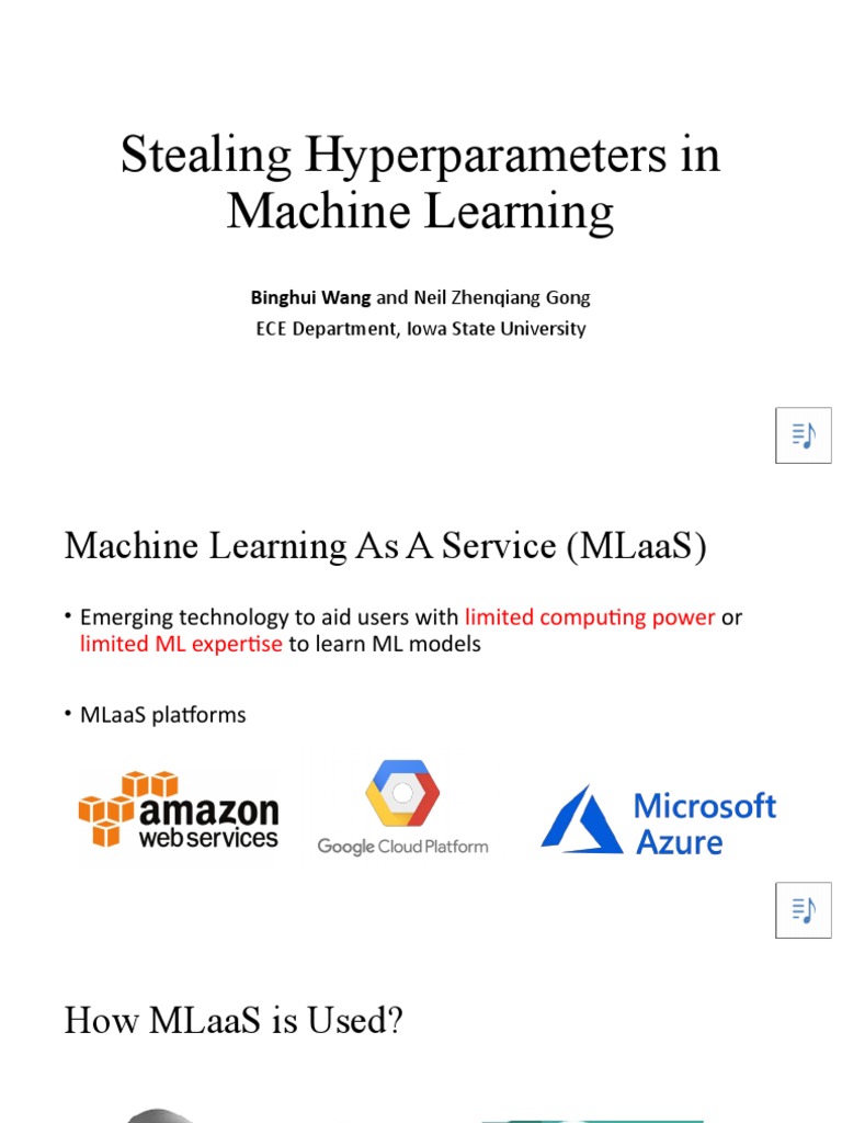 Stealing Hyperparameters in Machine Learning: Binghui Wang and Neil Zhenqiang Gong | PDF ...