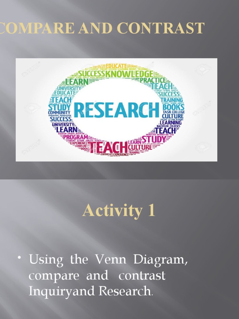 COMPARE AND CONTRAST PPT Practical Research 2 | PDF