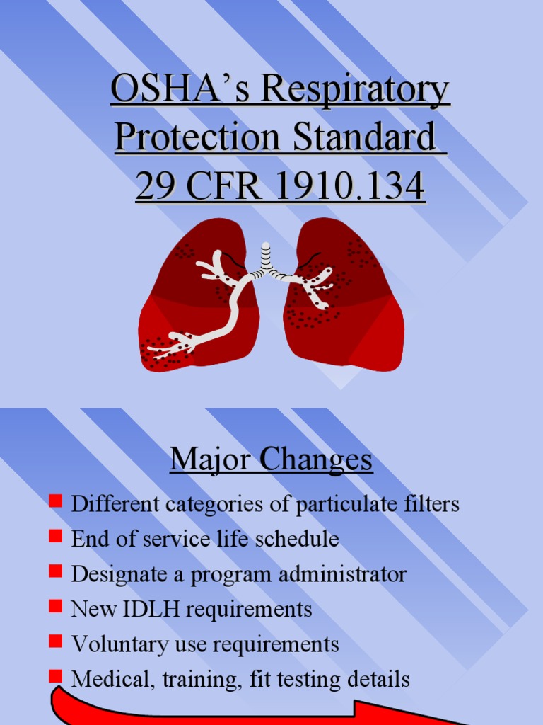 OSHA Respiratory Protection Update | PDF | Safety | Prevention