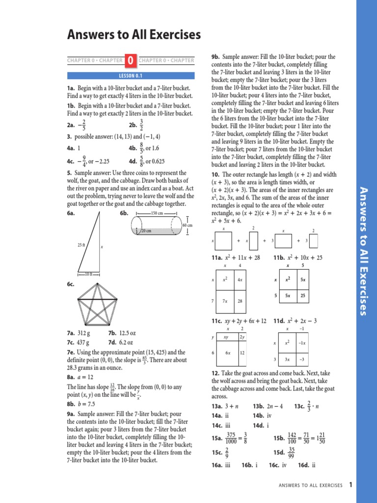 ALG 2 Book Answers PDF | PDF | Triangle | Area