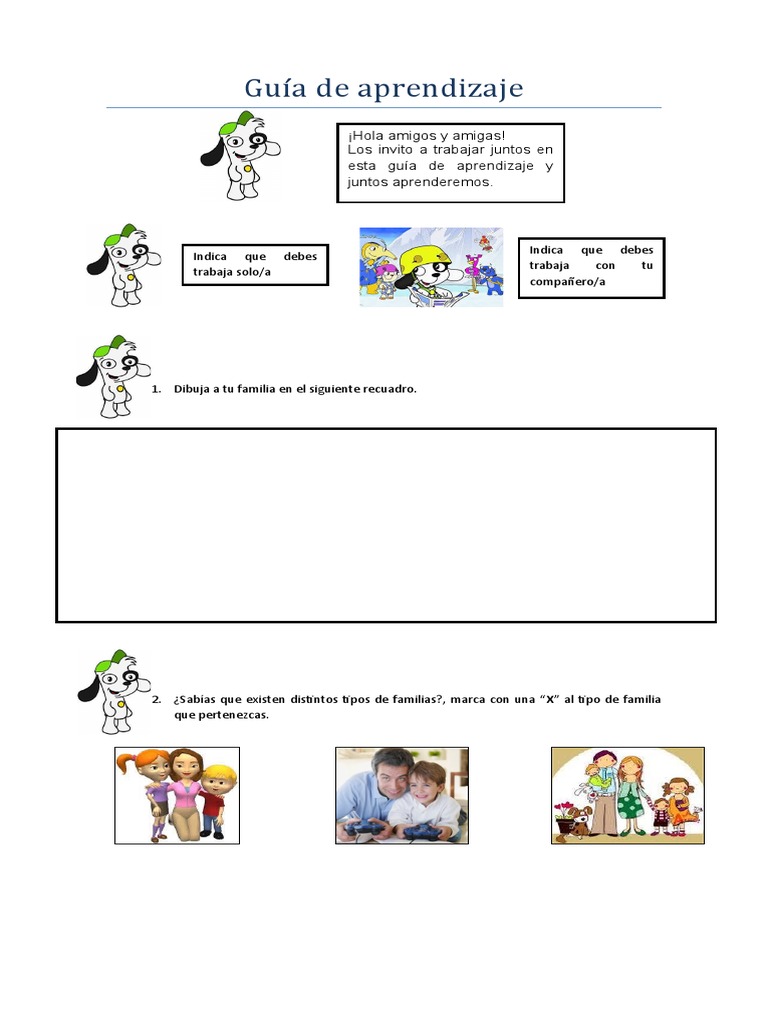 Guía de Aprendizaje Familia | PDF