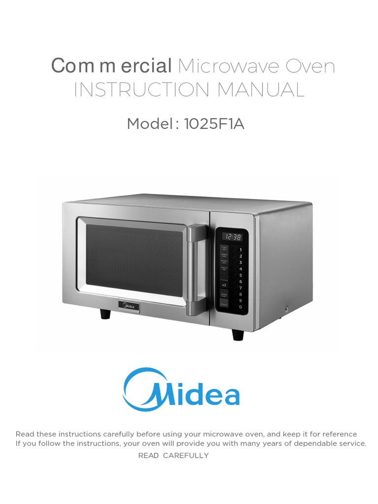 Instruction Manual Microwave Oven: Commercial | PDF | Ac Power Plugs ...