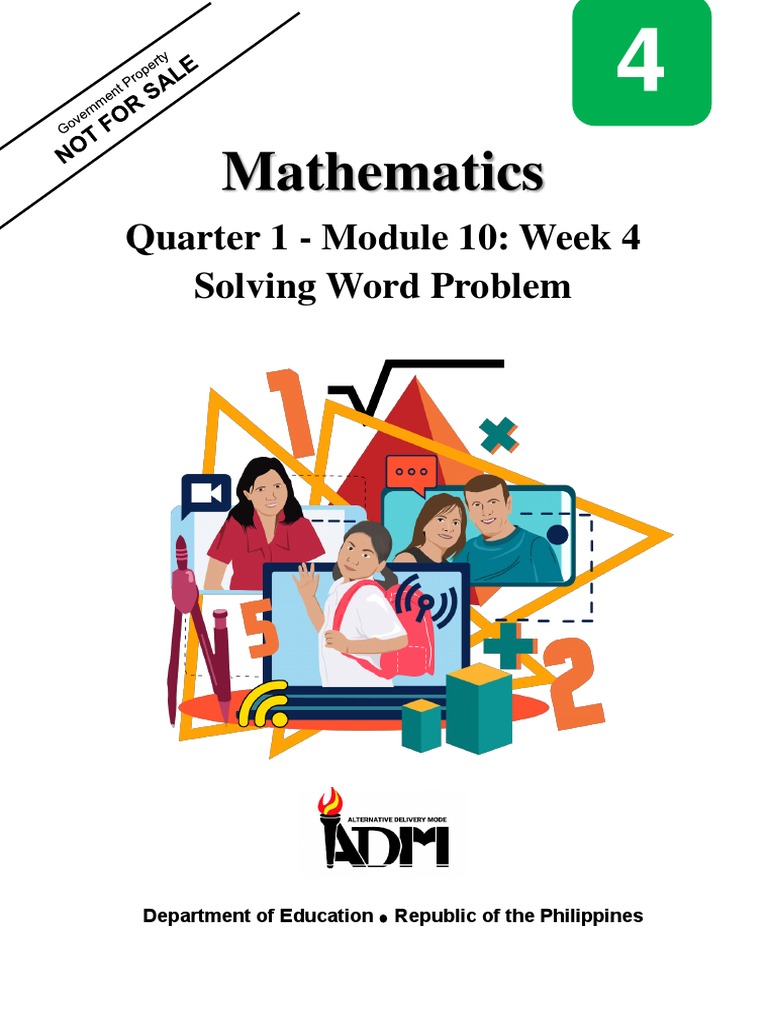Mathematics: Quarter 1 - Module 10: Week 4 Solving Word Problem | PDF ...