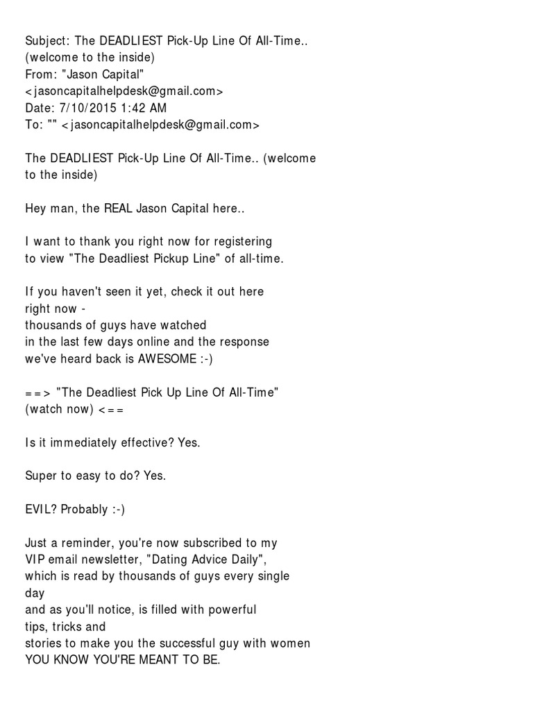 20150710-The DEADLIEST Pick-Up Line of All-Time | PDF