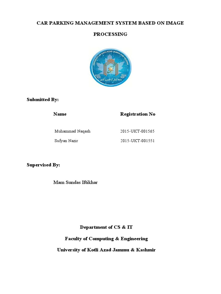 Car Parking Management System Based On Image Processing: Mam Sundas ...