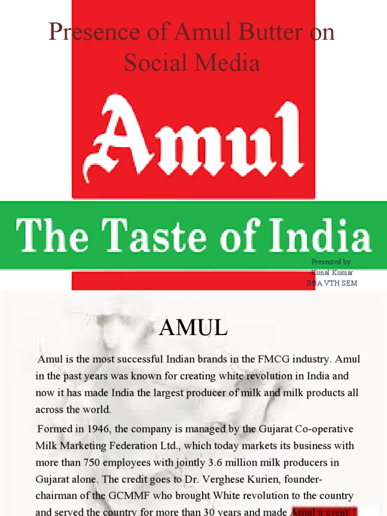 Presence of Amul Butter On Social Media by KUNAL | PDF | Marketing ...