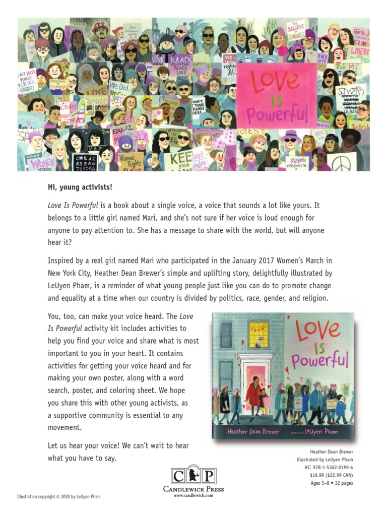 Love Is Powerful by Heather Dean Brewer and LeUyen Pham Activity Kit | PDF