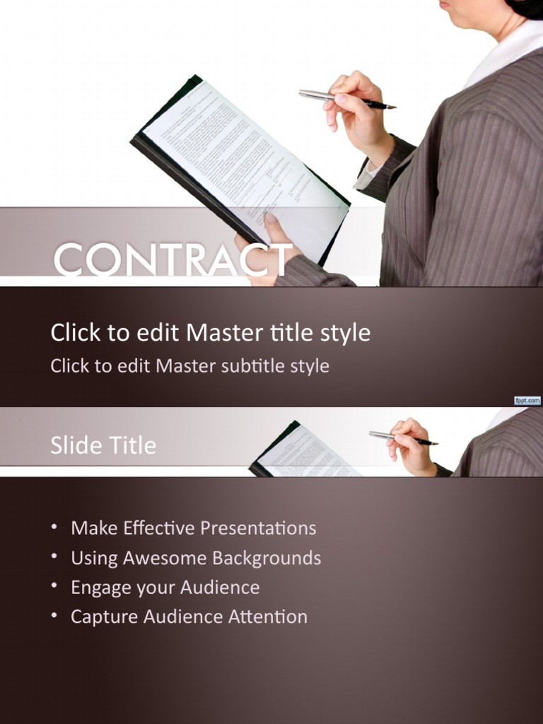 3025 Contract Powerpoint Template | PDF