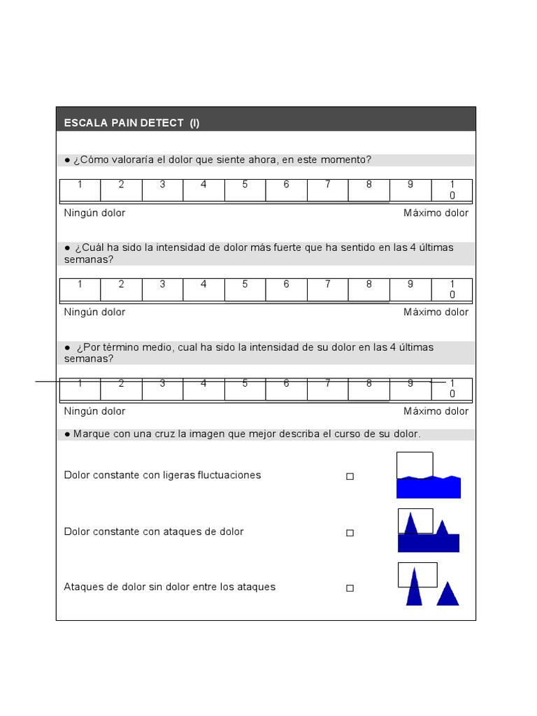 Escala Pain Detect | PDF | Dolor | Naturaleza