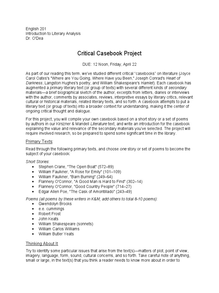 Critical Casebook Project: Darkness, Langston Hughes's Poetry, and ...