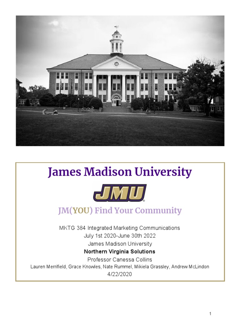 JMU Integrated Marketing Campaign Plan | PDF | Advertising | Social Media